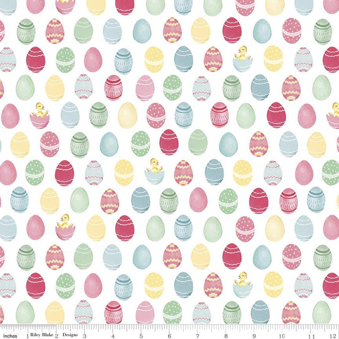 Easter Fabric, Easter Egg Fabric, Cute Easter Egg, Easter Parade Fabric ...