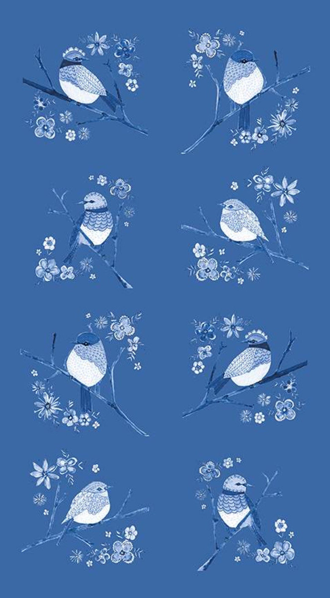 Bird Panel, Blue Bird Panel, 24 Inch Panel, Riley Blake, Sunshine and ...