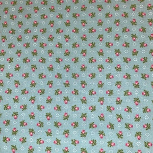 Rose Fabric, Small Rose Fabric, Blue Roses, Fabric Traditions Fabric ...