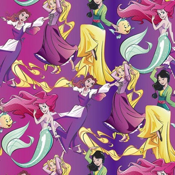Disney Princess Fabric Disney Fabric Cotton Fabric Quilting | Etsy