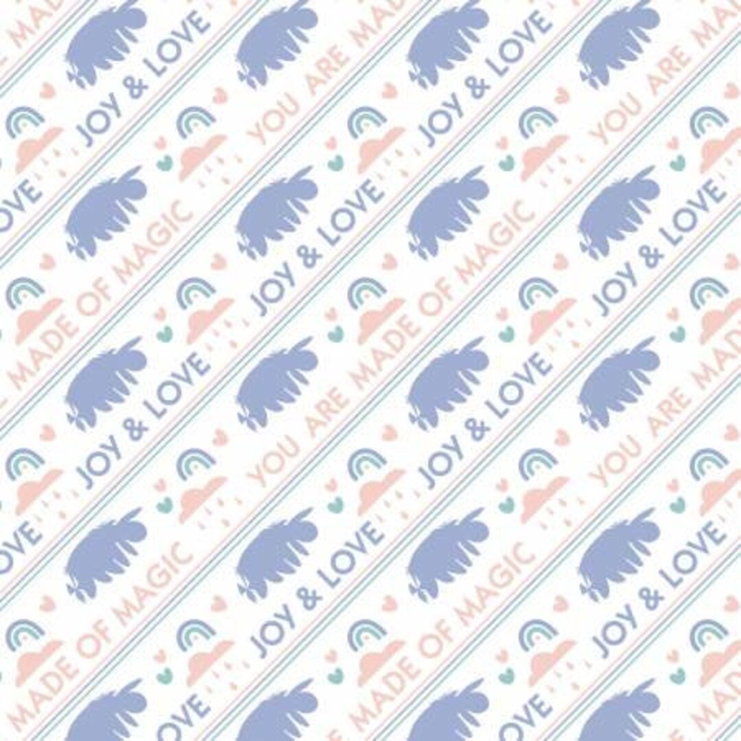 Winnie the Pooh, Pooh Fabric, White Eeyore Fabric, Camelot Fabric, Sewing Fabric 100% Cotton ...