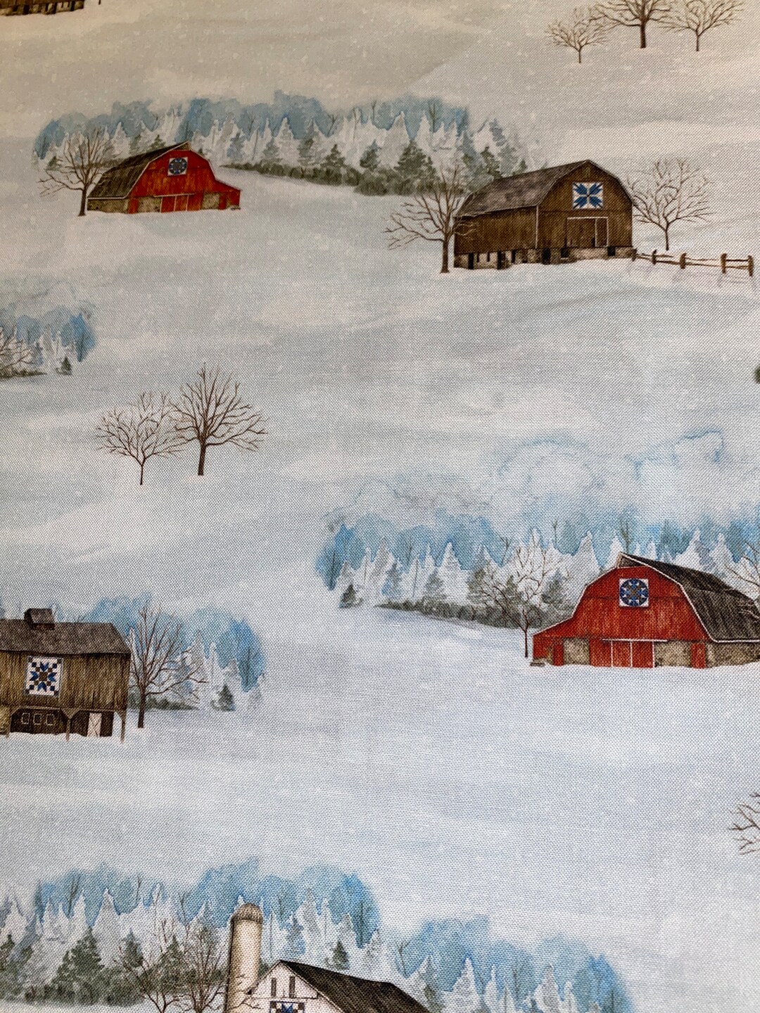 Barn Fabric, Scenic Barns, Cotton Quilting Fabric, Riley Blake Fabric ...