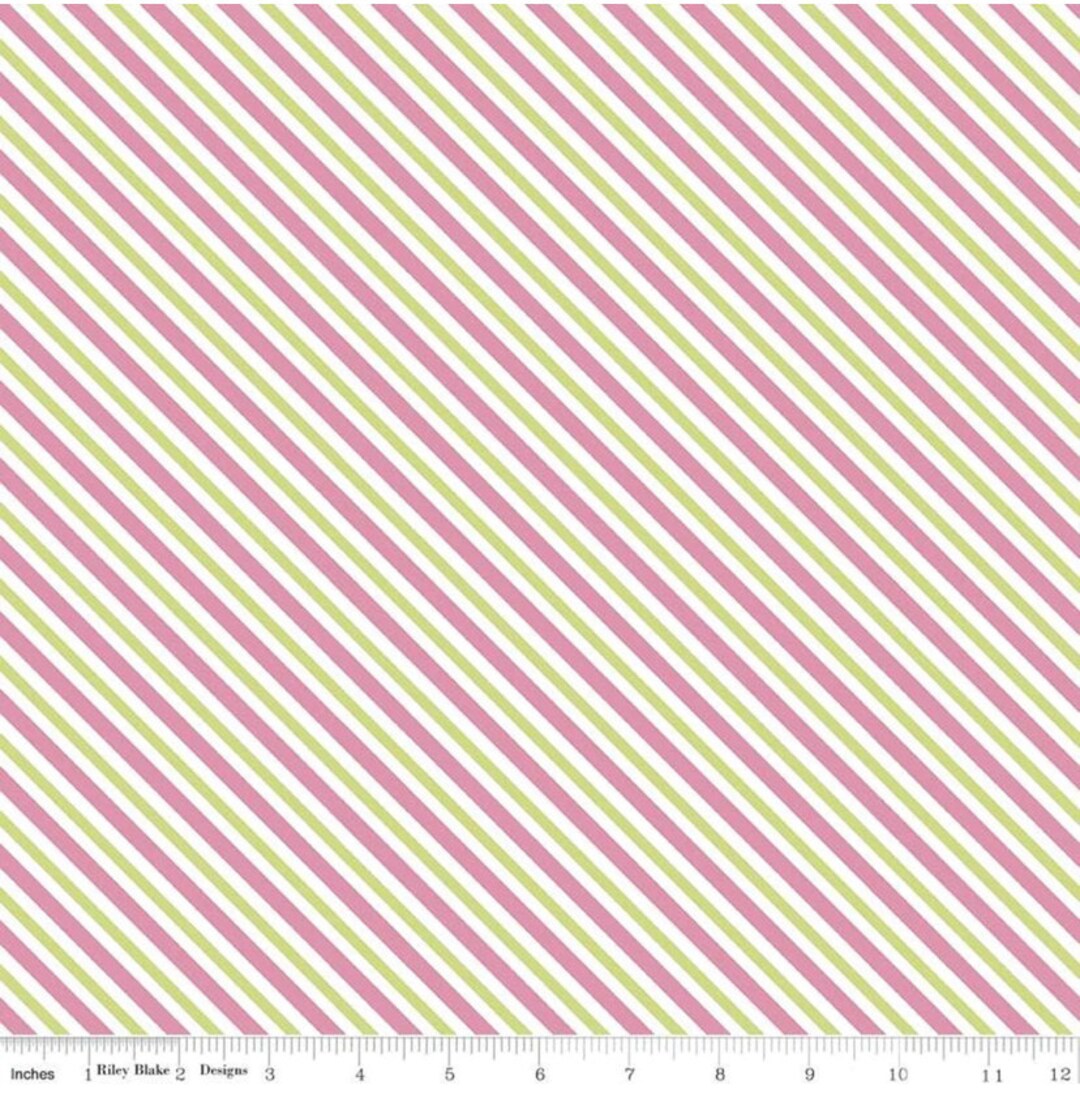 Pink Green Stripe, Pink Green White Stripe, Pink Bias Stripe, Riley ...