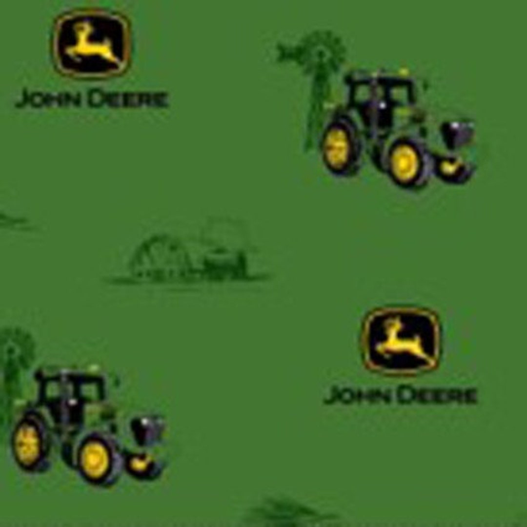 John Deere Fabric, Tractor Fabric, John Deere, Tractor Toss, Cotton ...
