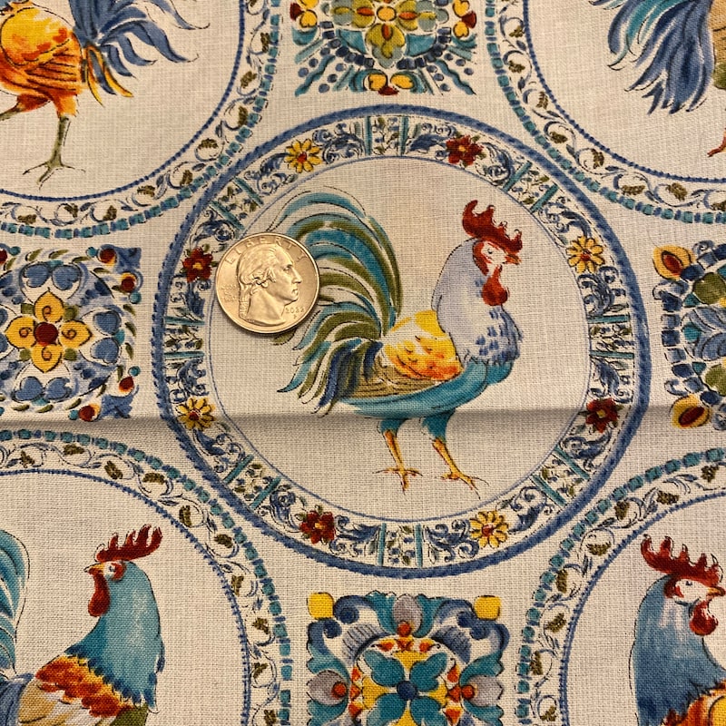 Rooster Fabric - Etsy