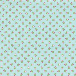 Rose Fabric, Small Rose Fabric, Blue Roses, Fabric Traditions Fabric ...