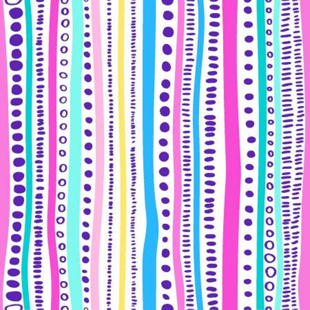 Stripe Fabric, Fun Stripe, Quilting Sewing, 100% Cotton Fabric, Freckle ...