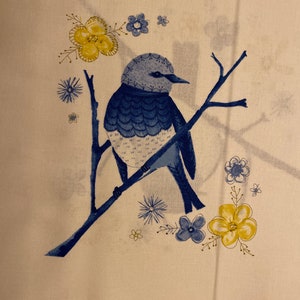Bird Panel, Bluebird Fabric Panel, 24 Inch Panel, Riley Blake, Sunshine ...