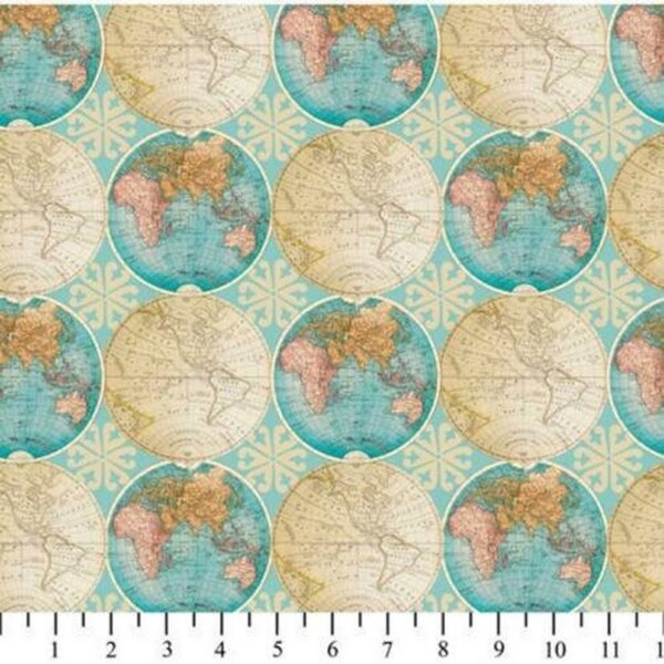 Map Fabric - Etsy