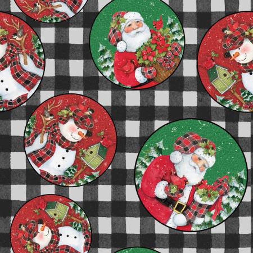 Christmas Plaid, Susan Winget, Birds Santa, Snowmen, Springs Creative ...