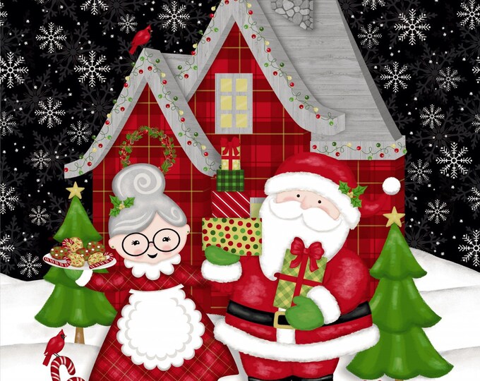 Christmas Fabric, Studio E, Merry Town Panel, 6374P-89, 36 Panel, Santa ...