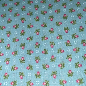 Rose Fabric, Small Rose Fabric, Blue Roses, Fabric Traditions Fabric ...