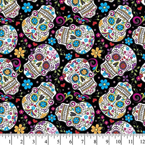 Skull Fabric - Etsy