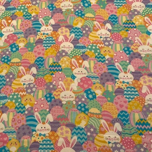 Easter Fabric, Easter Egg Fabric, Easter Bunny Fabric, Easter Egg ...