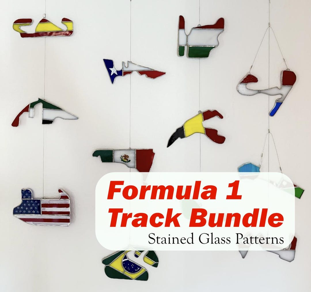 Formula 1 Tracks Stained Glass Patterns | 12 Track Bundle | Digital ...