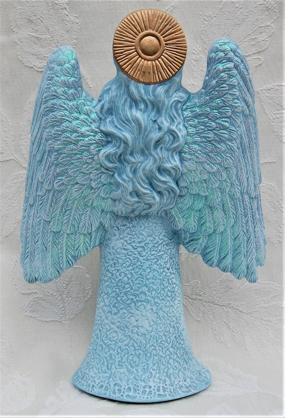 Blue Angel Wings With Halo