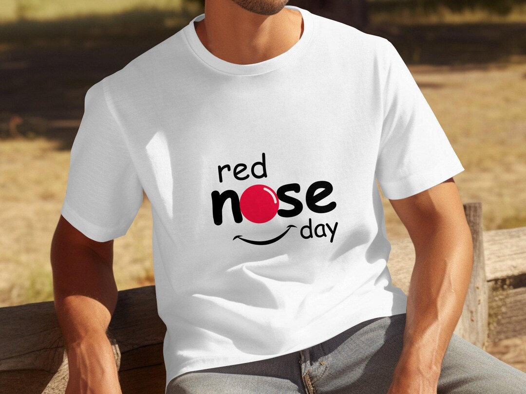 Red Nose Day T-shirt, Funny Red Nose Design, Charity Event T-shirt, Red ...