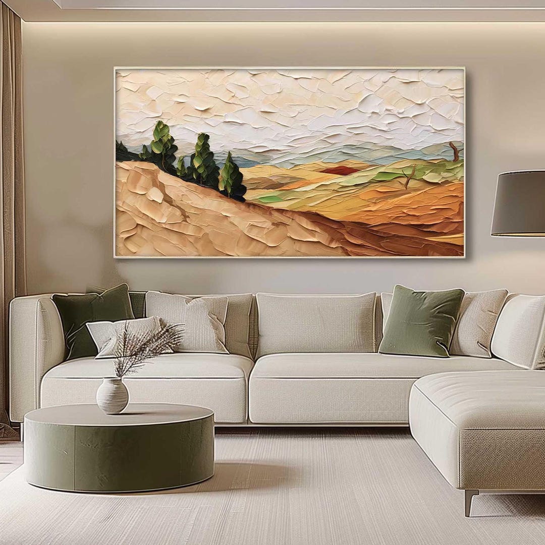 Original Textured Landscape Oil Painting on Canvas,landscape Painting ...