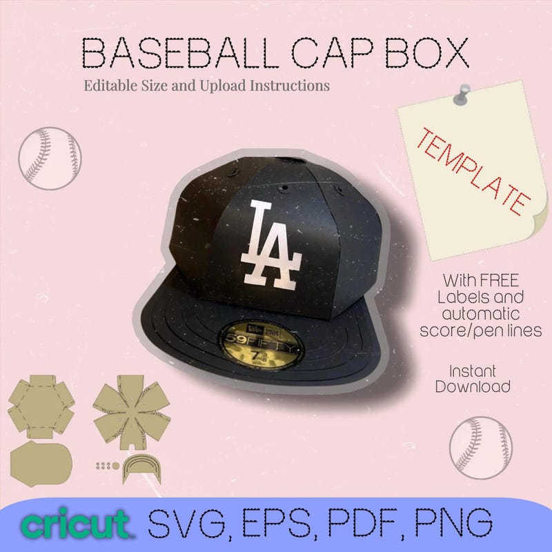 Hat Box Template - Etsy