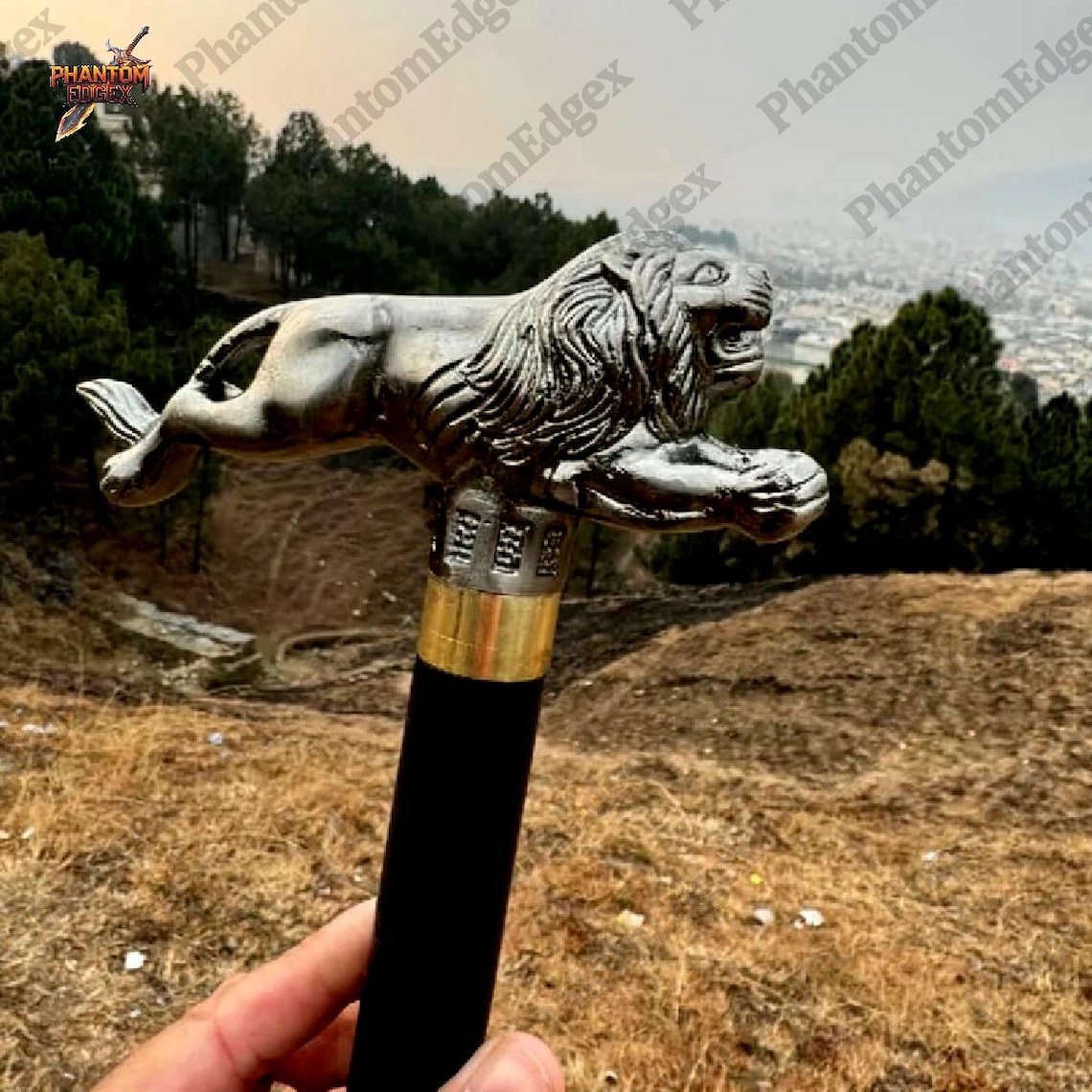 Handmade Ram Head Brass Walking Stick | Vintage Designer Cane - Etsy