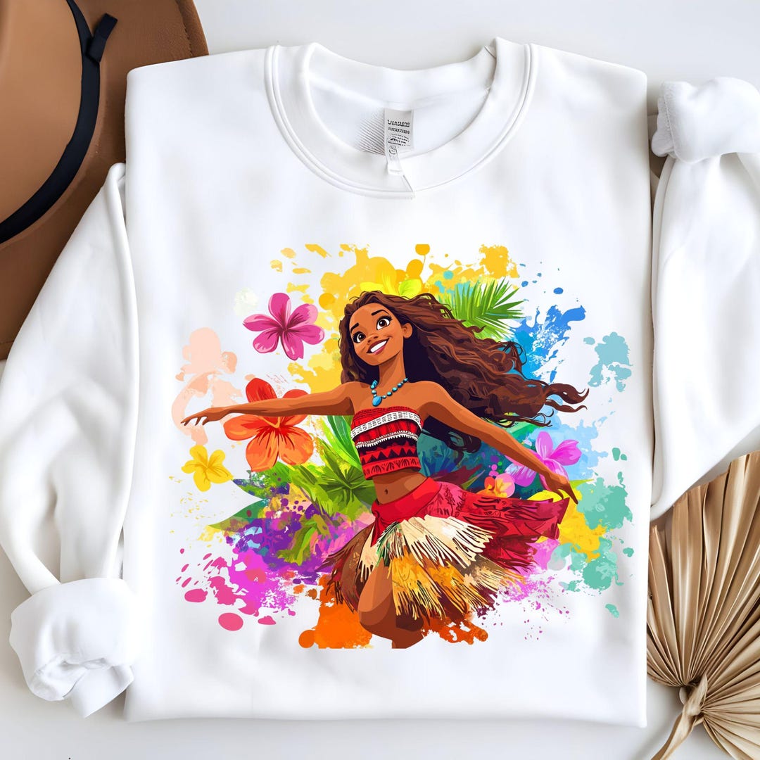 Tropical Island Princess PNG, Watercolor Hula Girl Clipart, Digital ...