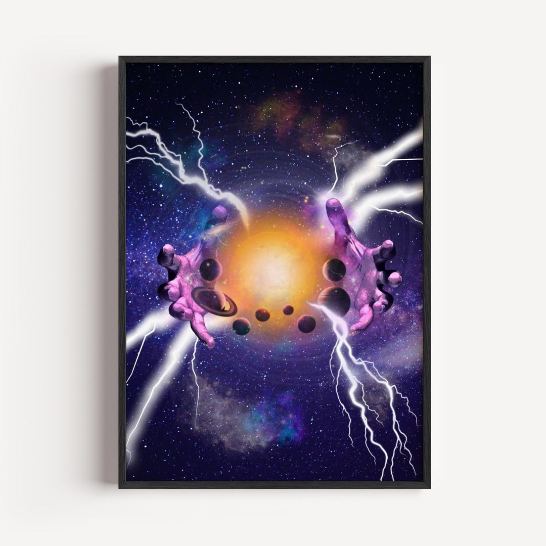 God's Creation Wall Art, Christian Universe Poster, Bible Inspired ...