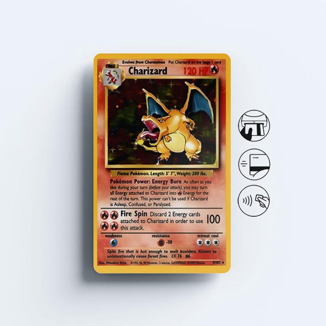 Pokemon Charizard Custom Vinyl Credit Card Sticker by CC Wraps - Etsy