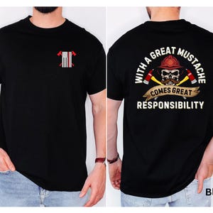 Firefighter Mustache Shirt - Etsy