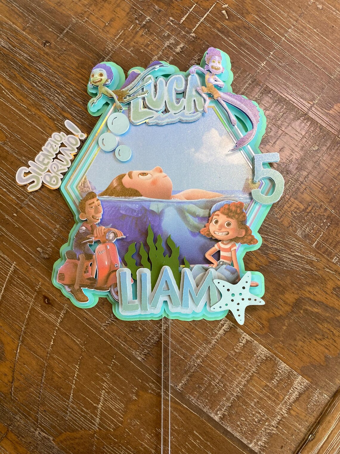 Luca Cake Topper, Cake Topper, Luca Cake Topper - Etsy