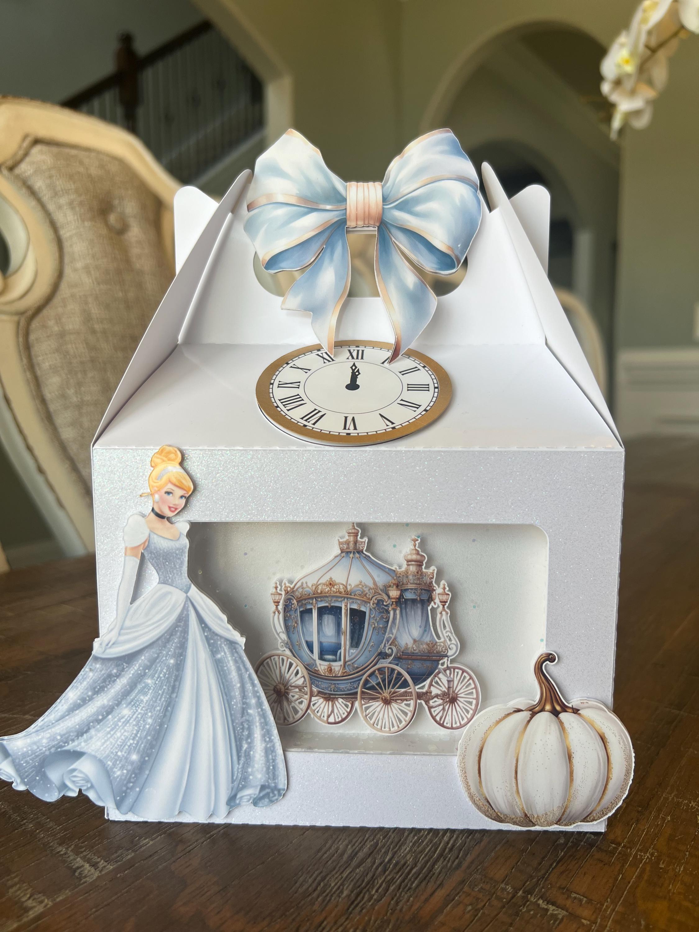 Cinderella Shaker Favor Box• Princess Favor Box • Cinderella Favor Box ...