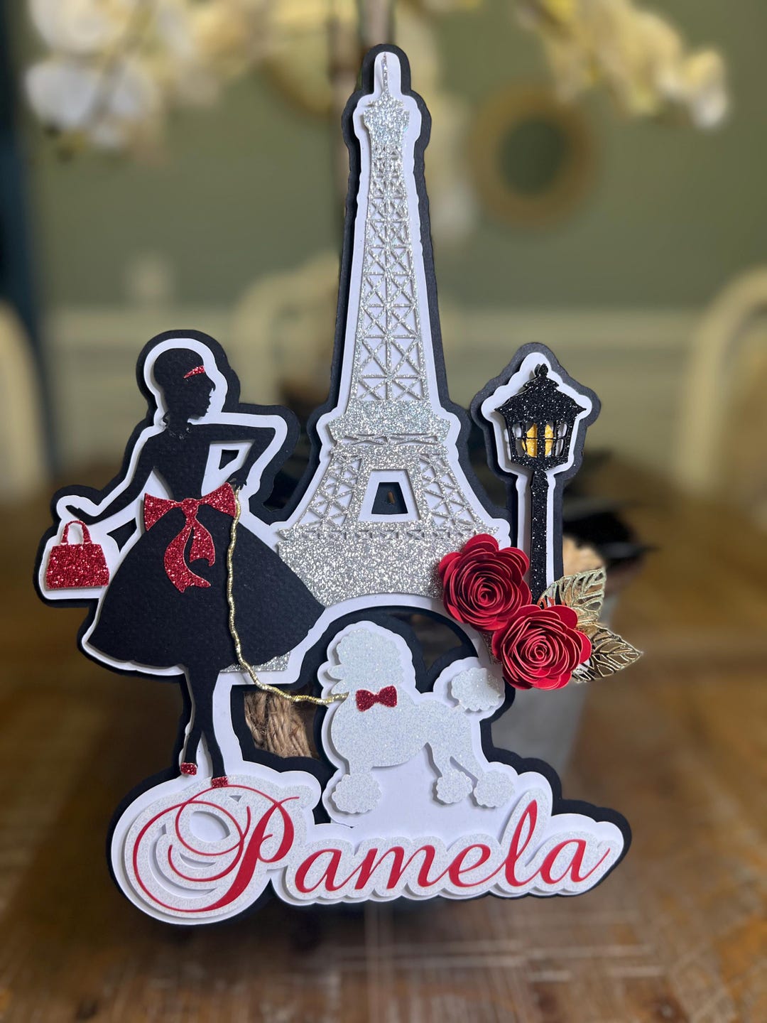 Paris Cake Topper, Birthday Cake Topper, Elegant Paris Cake Topper - Etsy