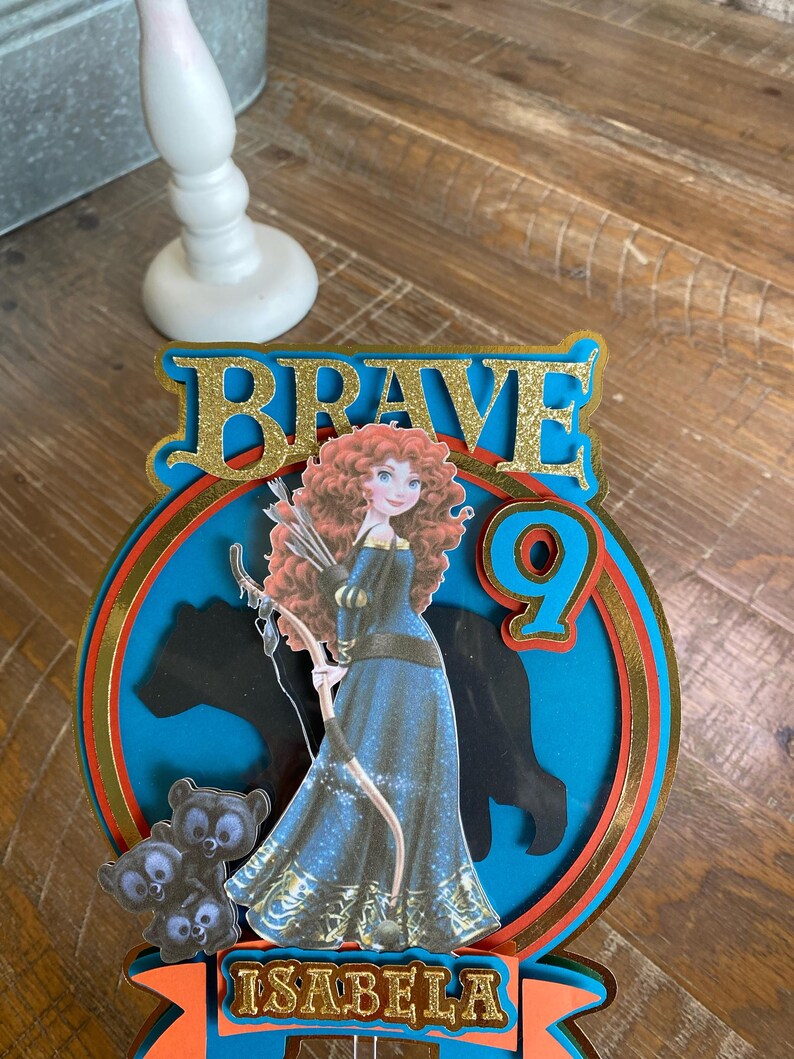 Brave Cake Topper, Princess Merida Cake Topper, Brave Cake Topper - Etsy