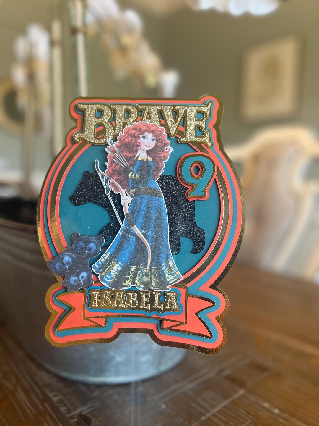 Brave Cake Topper, Princess Merida Cake Topper, Brave Cake Topper - Etsy