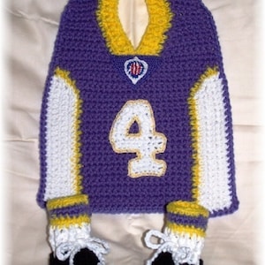 Little Quarterback Football Bib and Bootie Costume Crochet Pattern PDF ...