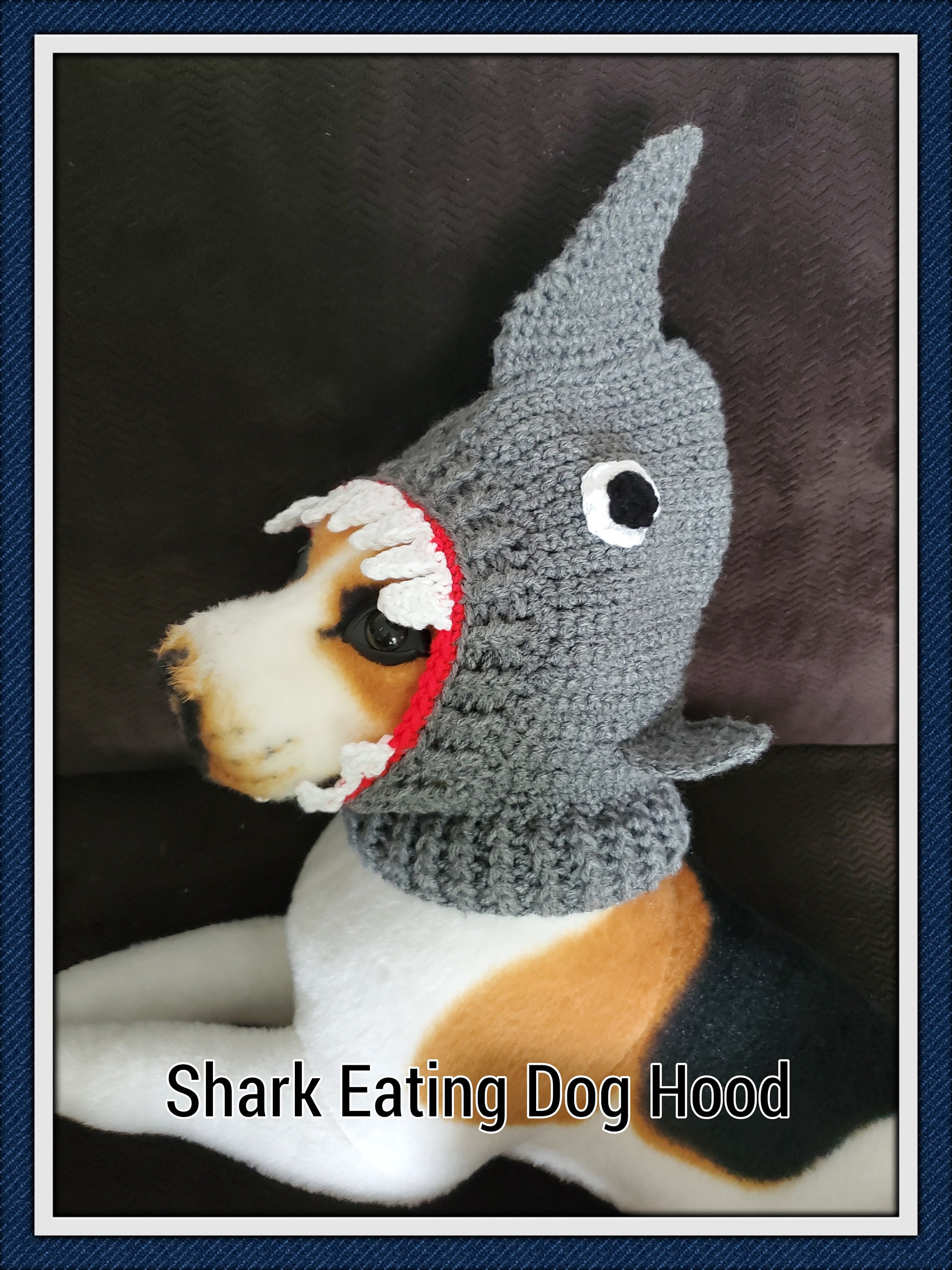 Shark Eating Dog Hood Crochet Pattern PDF INSTANT Download - Etsy Canada