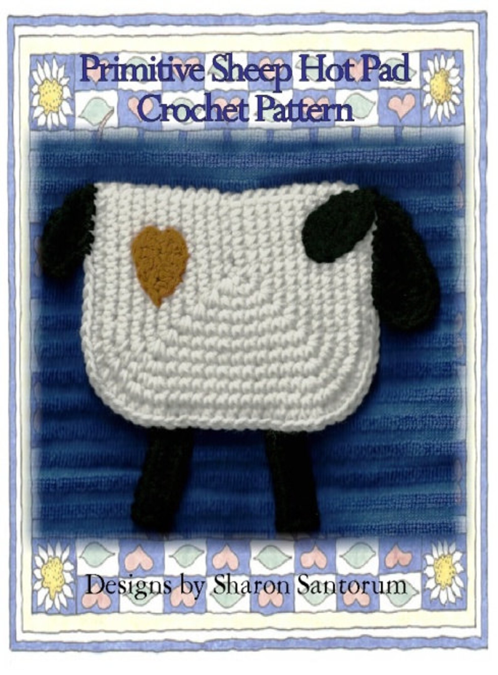 Primitive Sheep Hot Pad Crochet Pattern PDF - INSTANT DOWNLOAD. - Etsy
