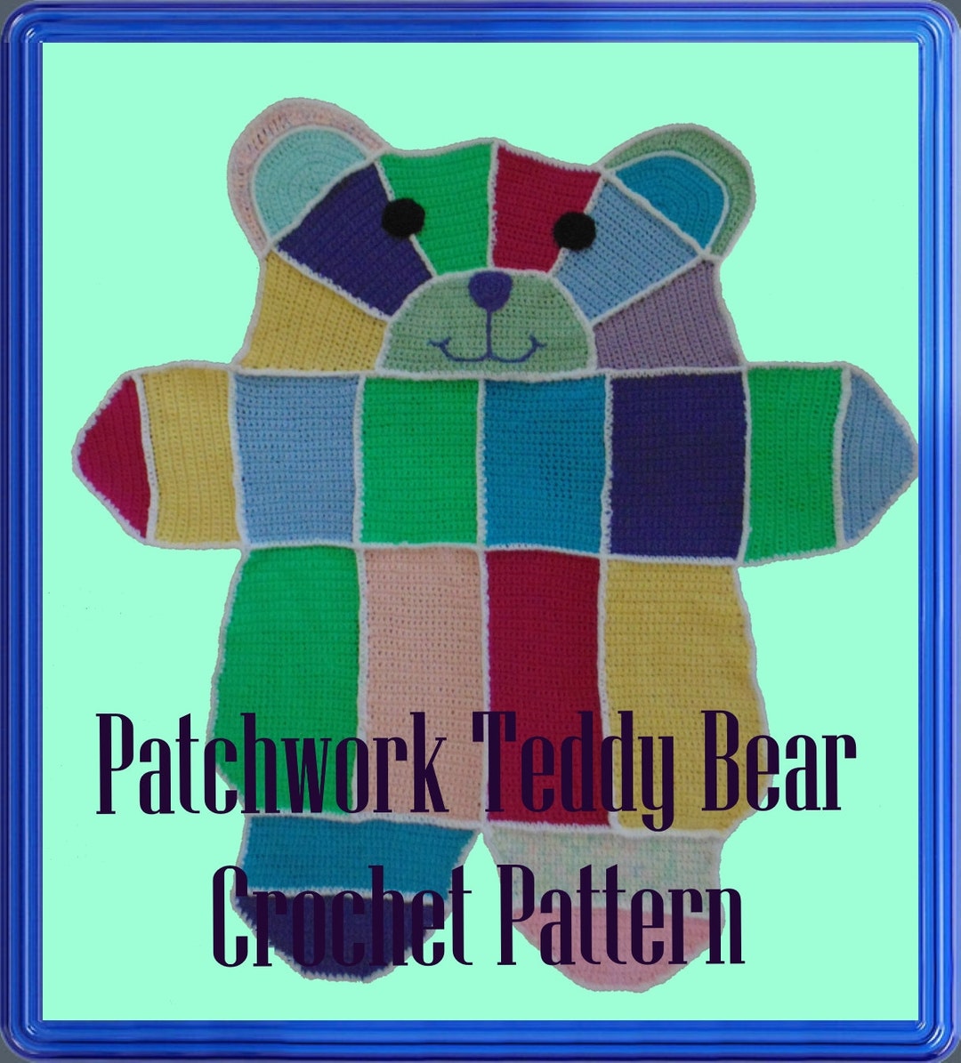 Patchwork Teddy Bear Blanket Crochet Pattern - Etsy