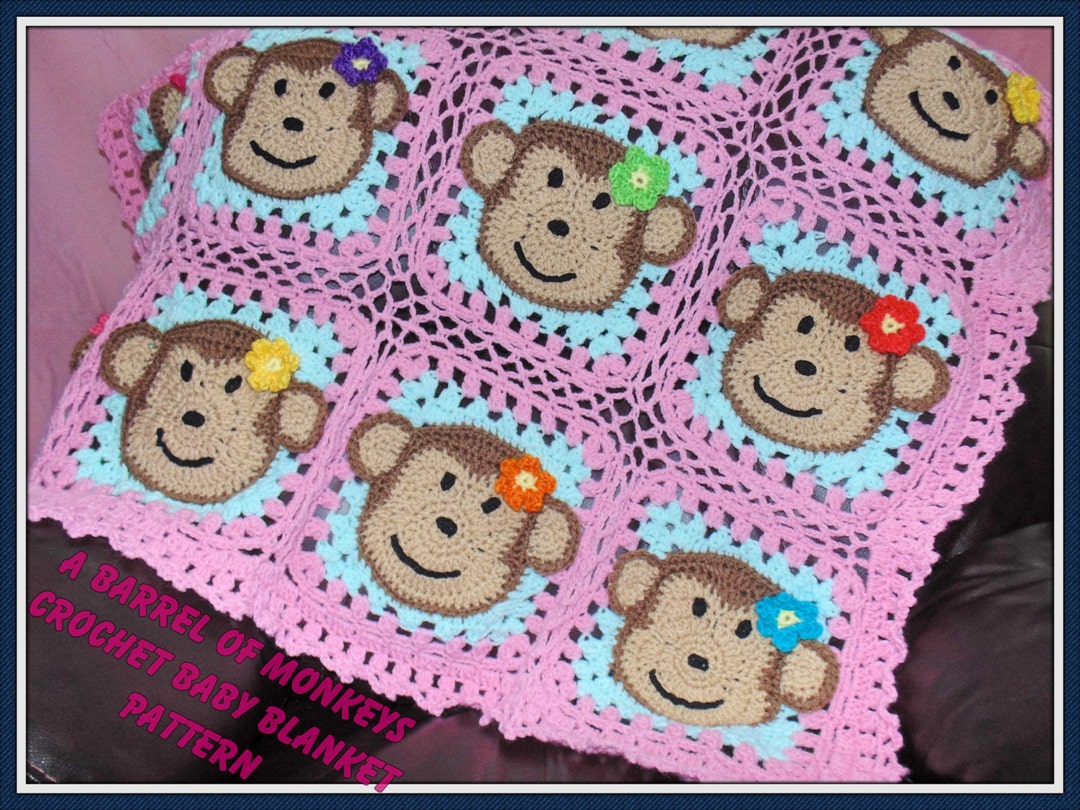 A Barrel of Monkeys Blanket/afghan Crochet Pattern PDF INSTANT DOWNLOAD ...