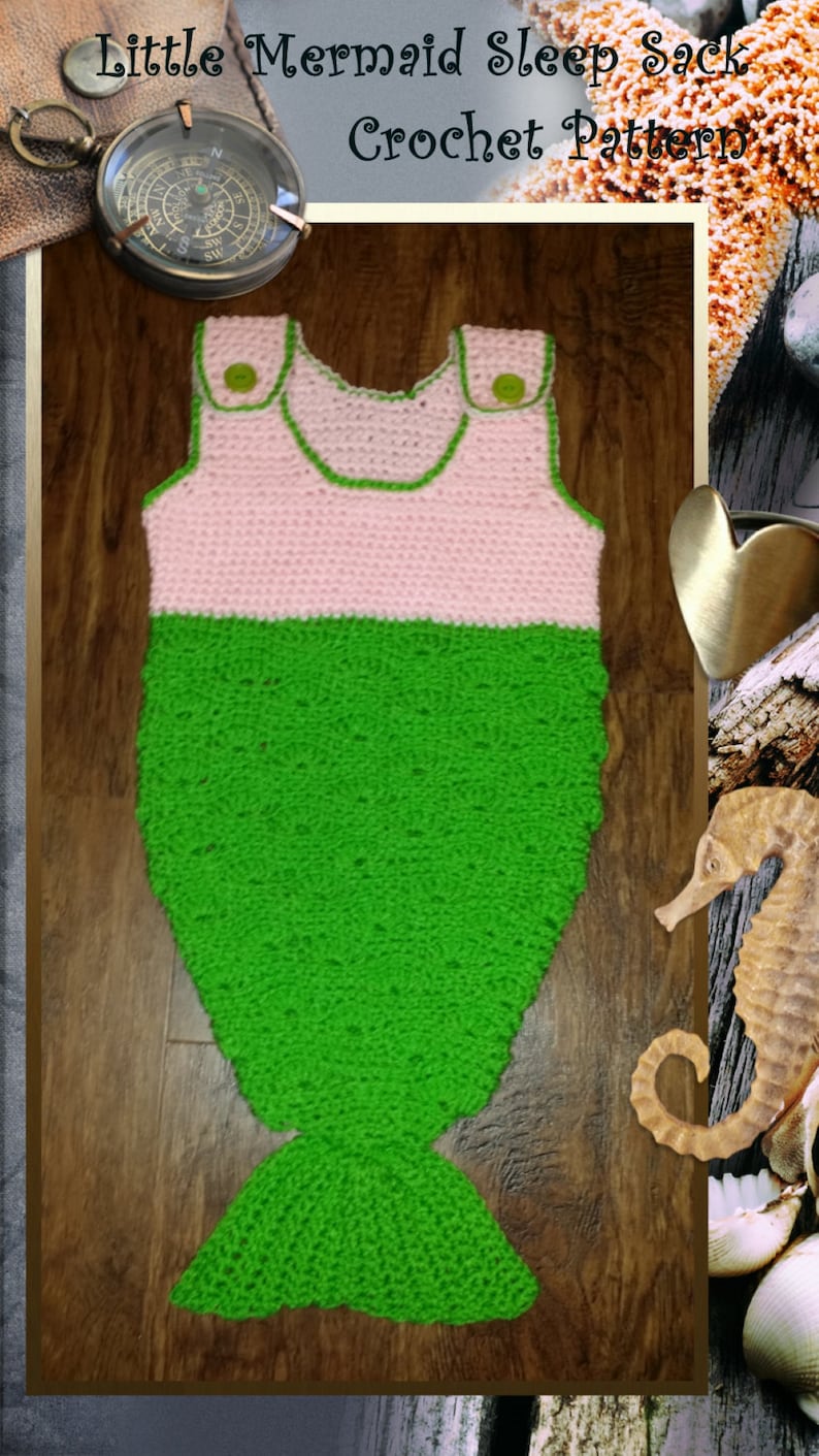 Little Mermaid Sleep Sack Crochet Pattern INSTANT DOWNLOAD | Etsy