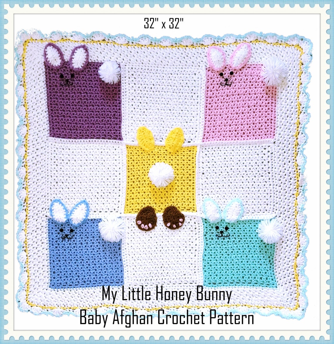 My Little Honey Bunny Baby Afghan Crochet Pattern Pdf-instant - Etsy