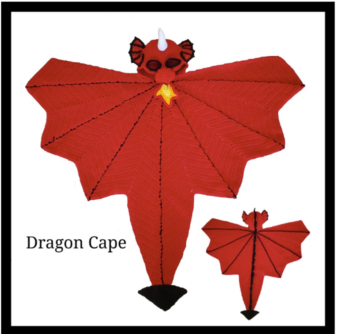 Fire Breathing Dragon Cosplay Cape - Crochet Pattern PDF - Etsy