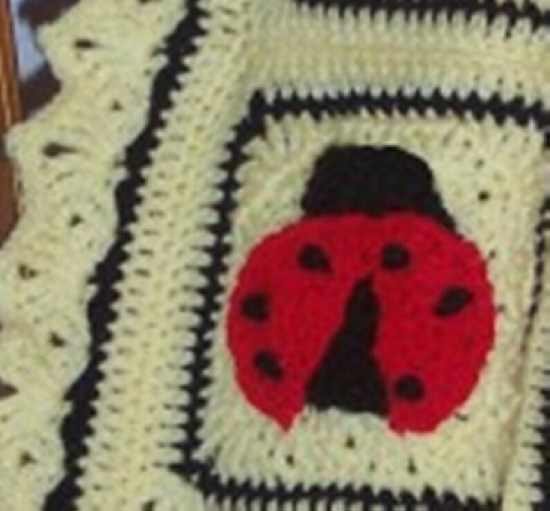 Lady Bug Hugs Crochet Baby Afghan or Blanket Pattern PDF | Etsy
