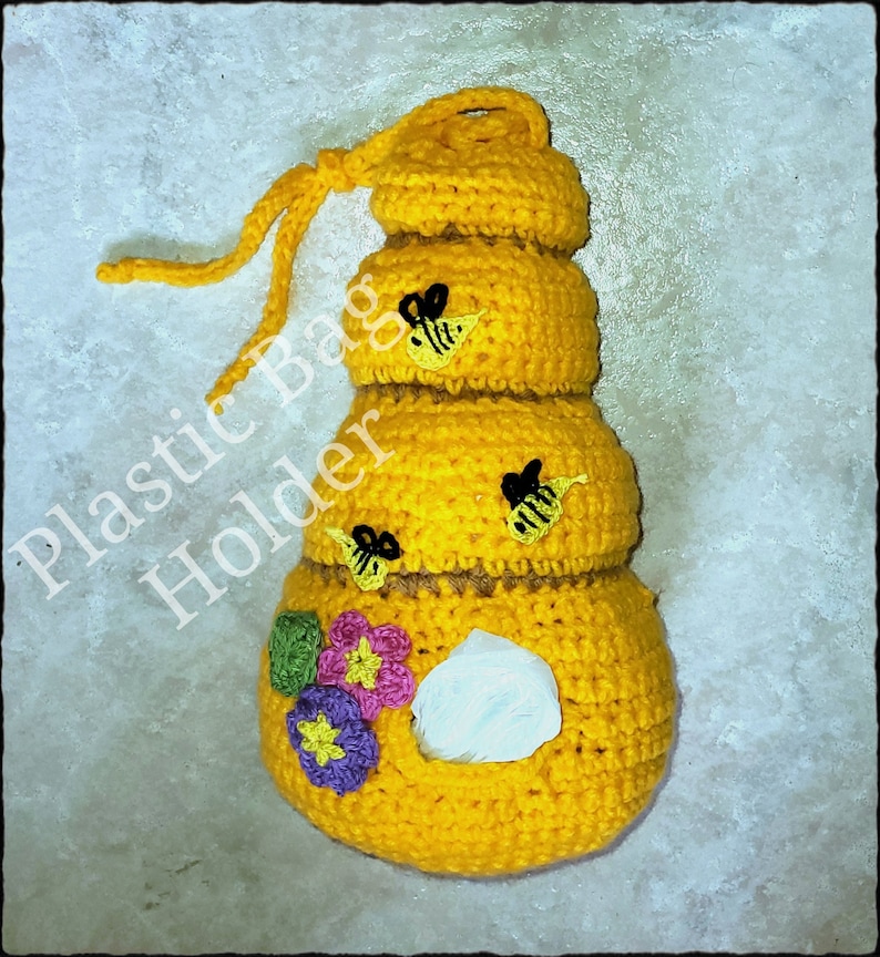 Bee Hive Plastic Bag Holder Crochet Pattern PDF - Etsy