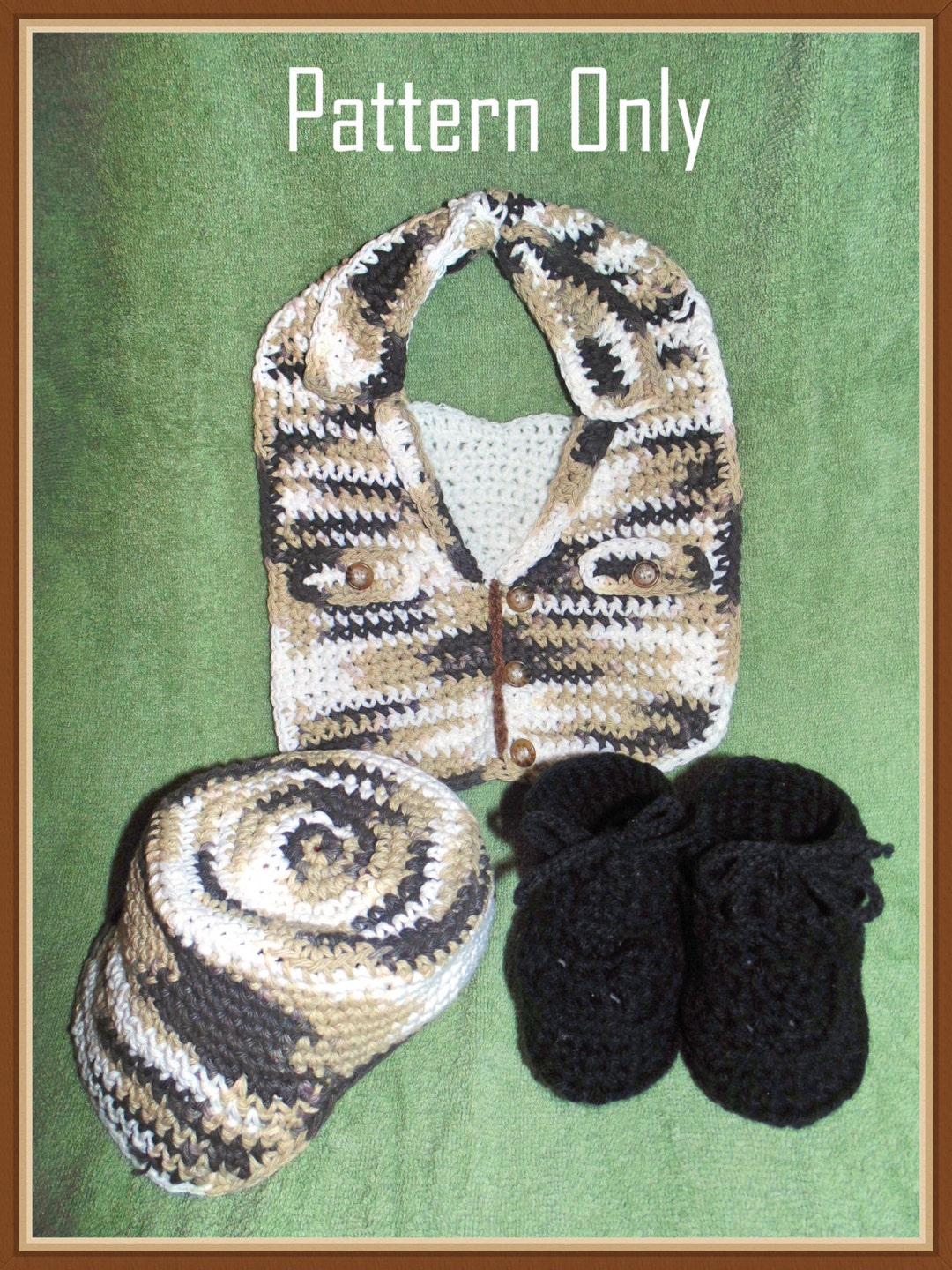 Army Bib, Army Boots and Army Cap Crochet Patterns PDF- INSTANT ...