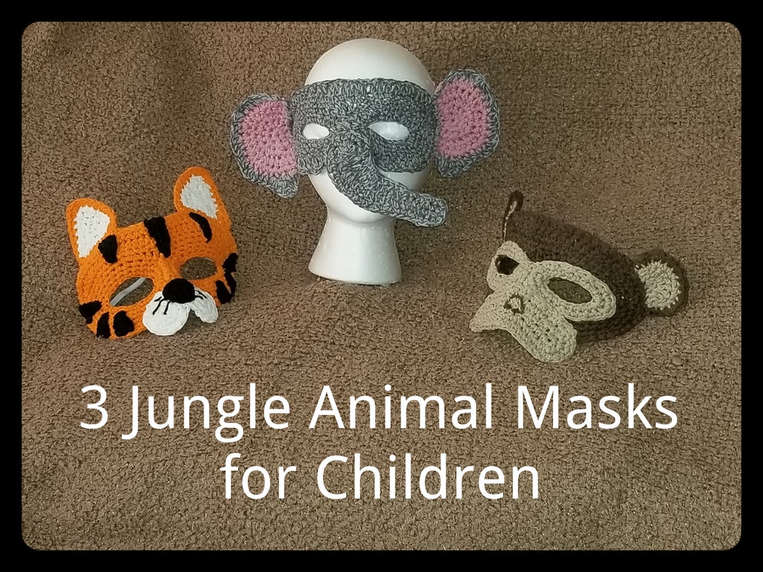Jungle Animal Masks Pattern - Instant Download PDF - Etsy