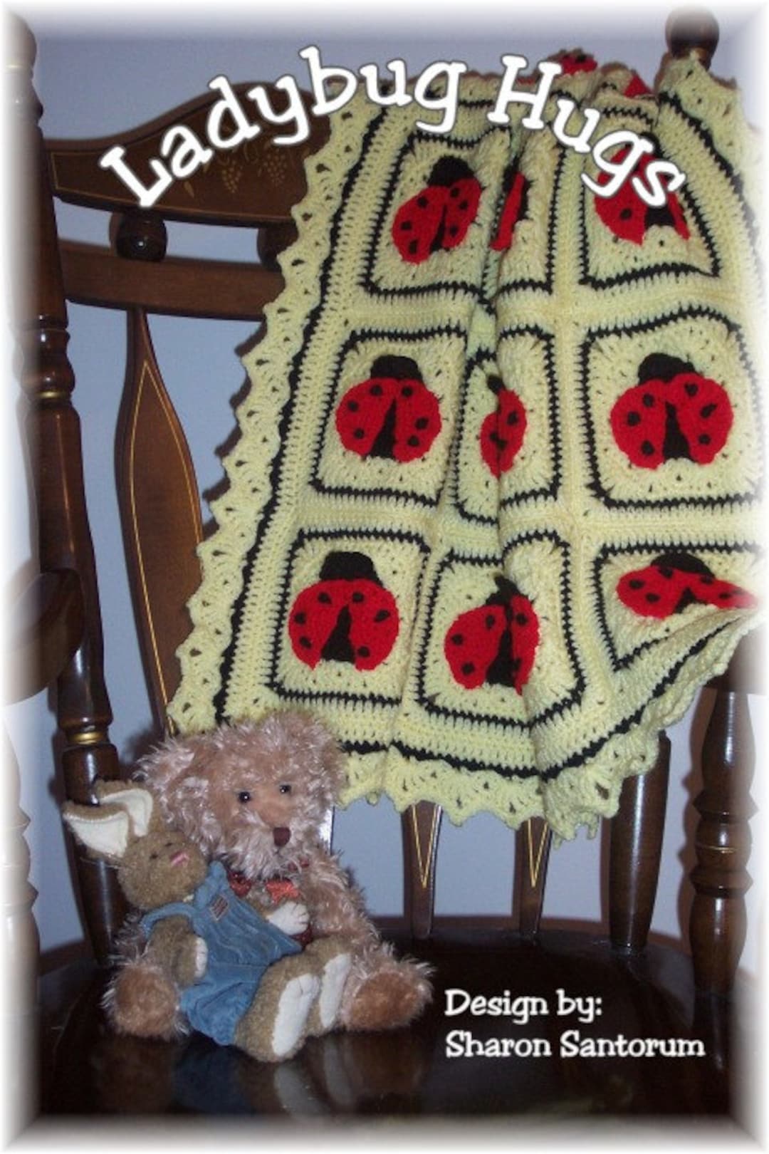 Lady Bug Hugs Crochet Baby Afghan or Blanket Pattern PDF - INSTANT ...