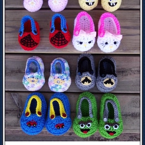 Eight Different Character Bootie Crochet Patterns in Four Sizespdf ...