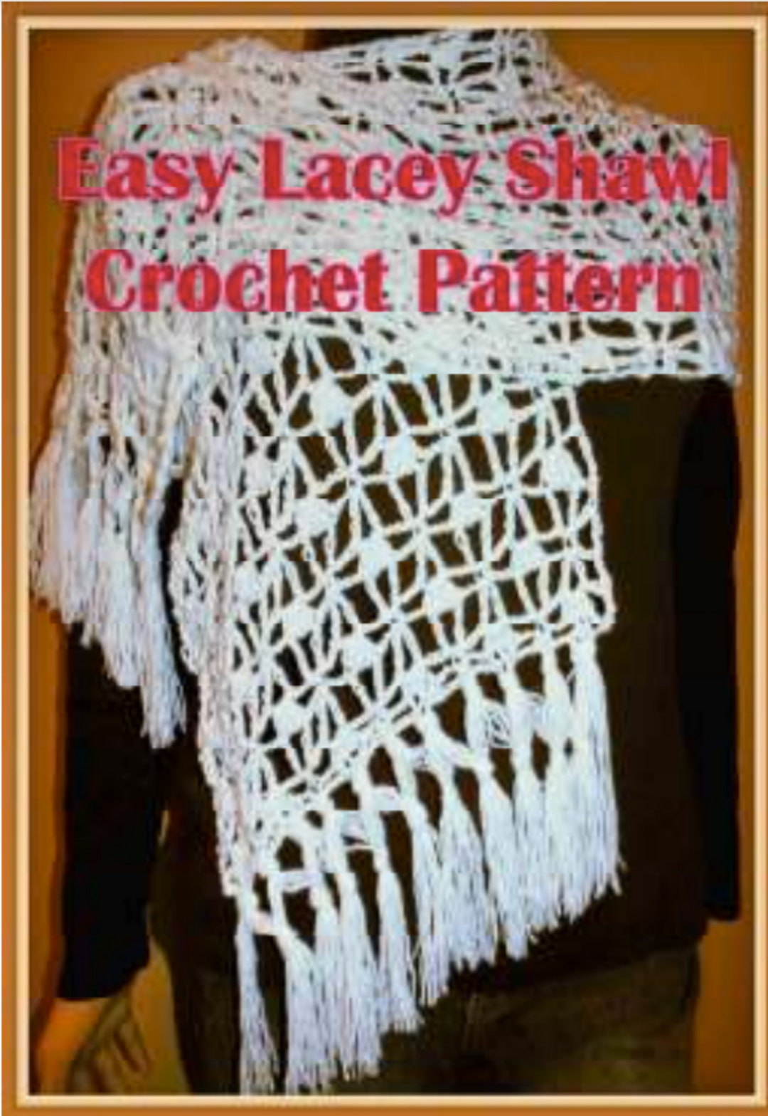 Easy Lacy Shawl Crochet Pattern PDF - INSTANT DOWNLOAD - Etsy