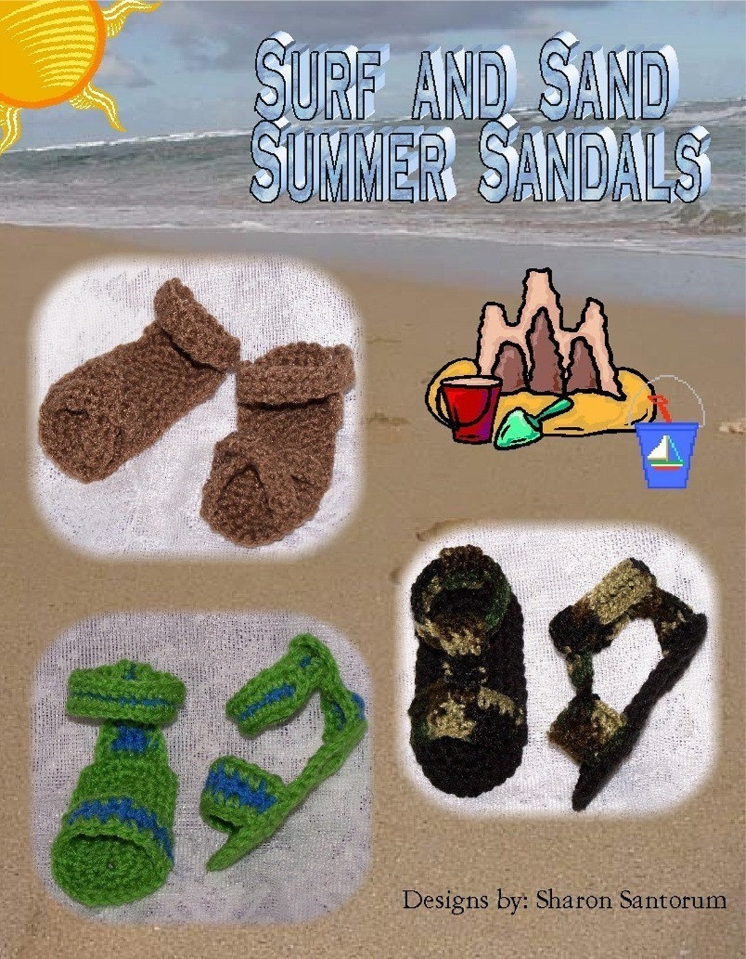 Surf and Sand Sandals Crochet Pattern PDF - INSTANT DOWNLOAD. - Etsy