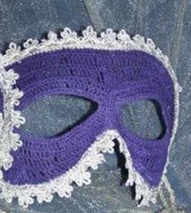 Royal Mardi Gras Mask Crochet Pattern PDF - INSTANT DOWNLOAD. - Etsy